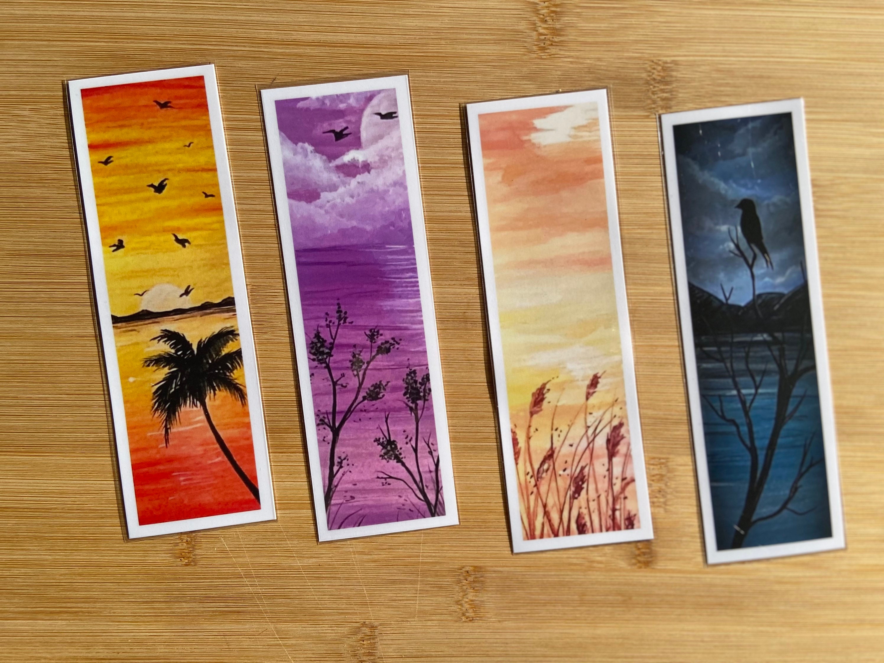 Watercolor Bookmarks, Laminated Fine Art Prints, Nature Landscape ...