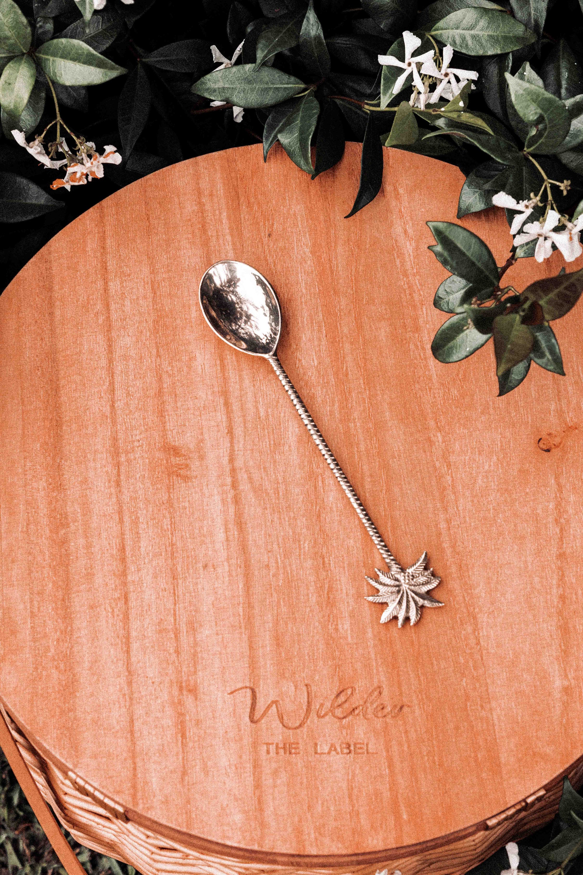 Palm Tree Golden Desert Spoon Brass High Quality Island - Etsy