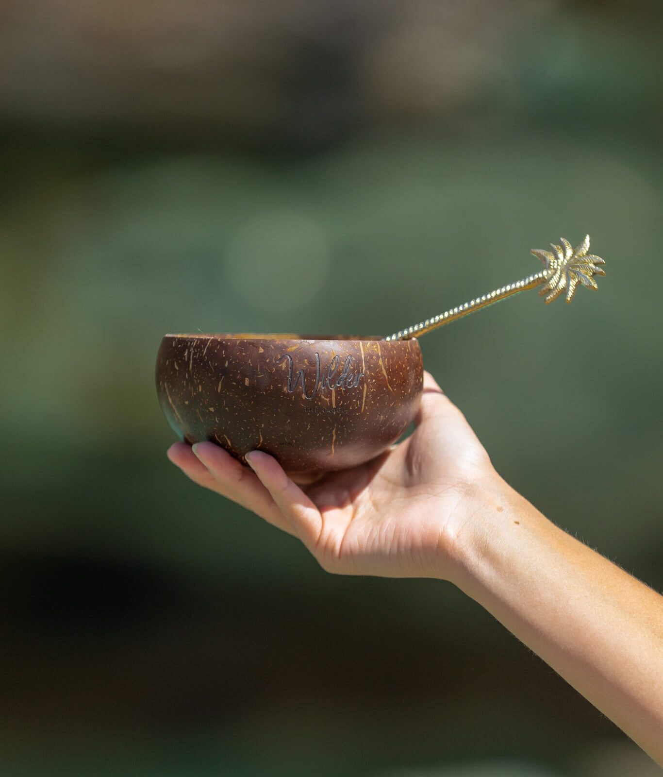 Palm Tree Golden Desert Spoon Brass High Quality Island - Etsy