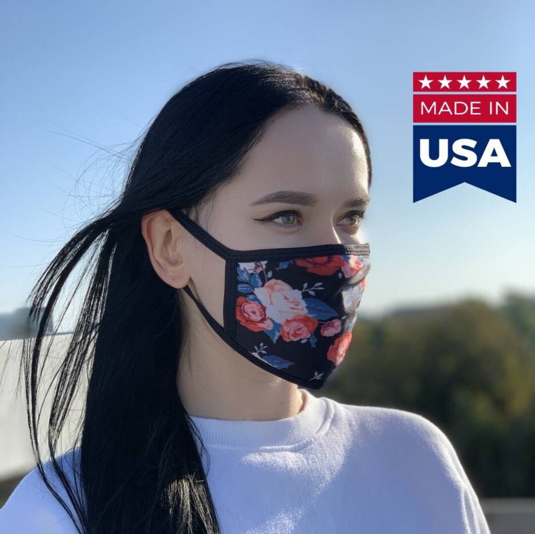 Handmade Double Layer Cotton Face Mask With Filter Pocket, Made in USA ...