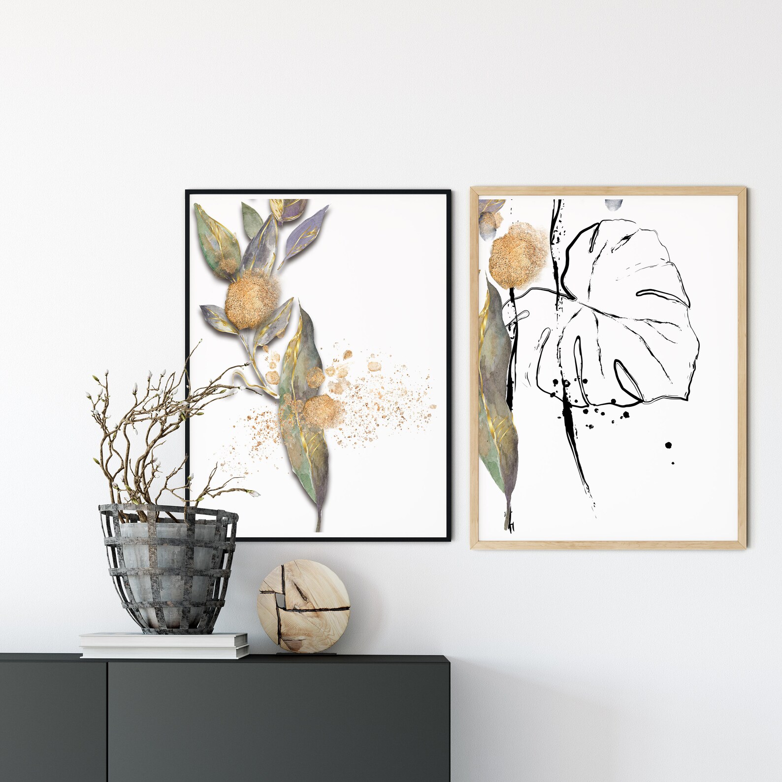 Set of 3 Botanical Prints Wall Art Prints Botanical Wall | Etsy