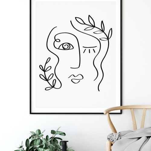 Large Abstract Line Drawing PRINTABLE ART Abstract Print - Etsy