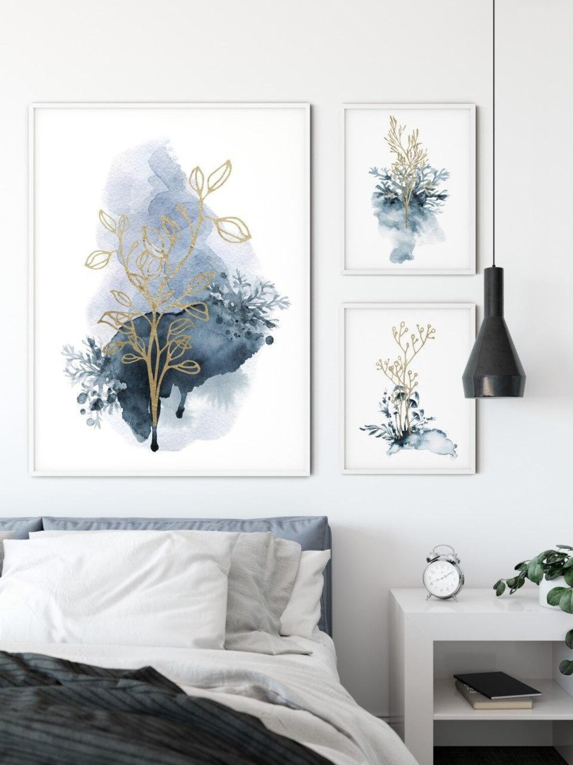 Set of 3 Botanical Prints Flower Wall Art Prints Botanical | Etsy