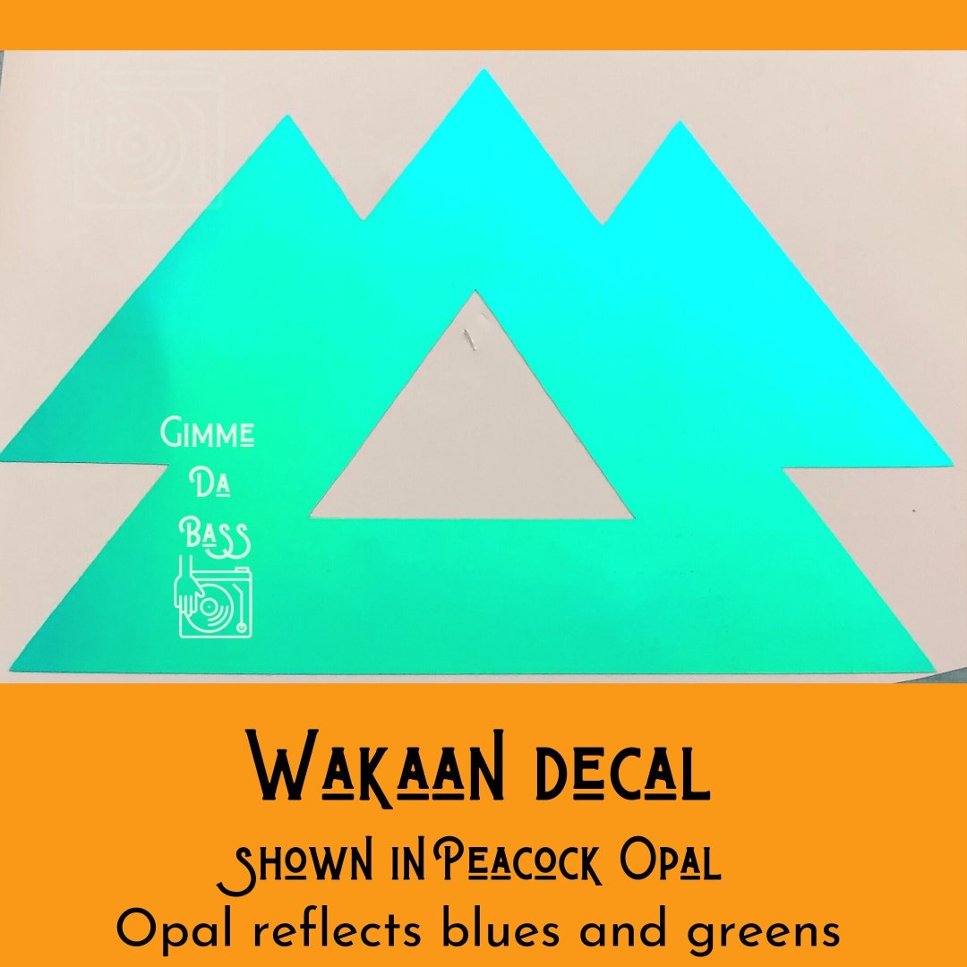 Liquid/wakaan Decal in Permanent Opal Holographic Vinyl, EDM Decal for ...