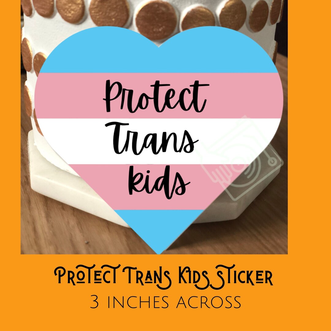 Protect Trans Kids Sticker, Gift for Ally, LGBTQ Sticker, Large Sticker ...