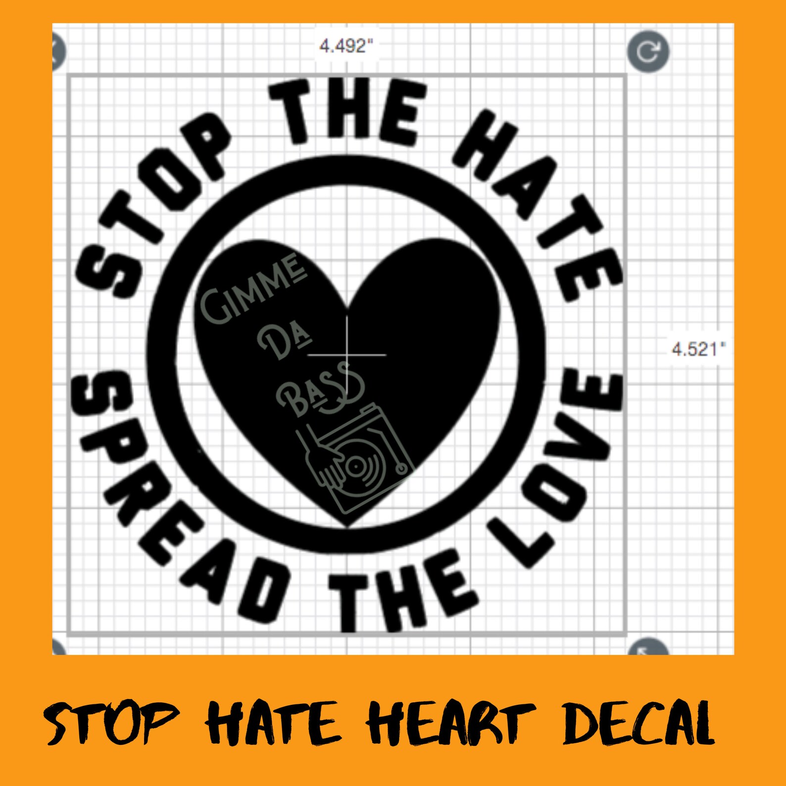 Stop Hate Spread Love Decal LGBTQ Vinyl Decal Stickers for - Etsy