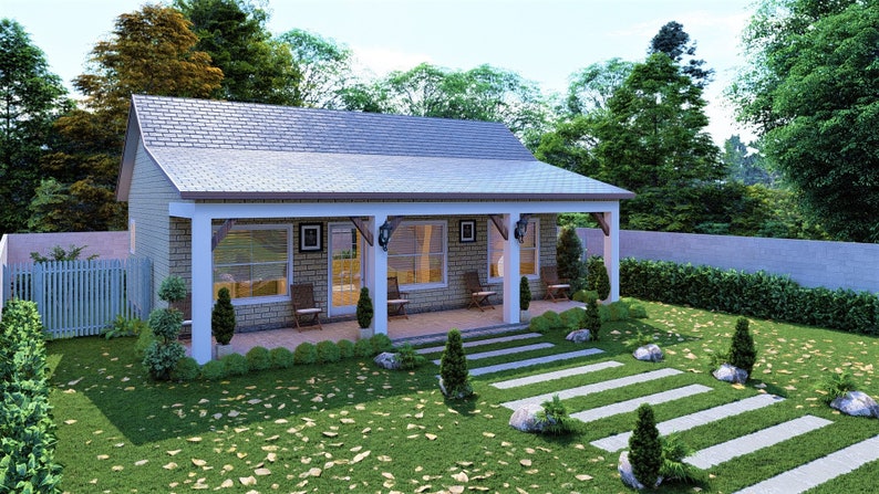 Modern Farmhouse Plans 2 Bedroom & 2 Bathroom With Free - Etsy