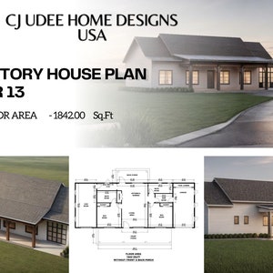 Custom Modern House Plan 2 Bed Rooms, 2 Bath Room and Garage With Free ...