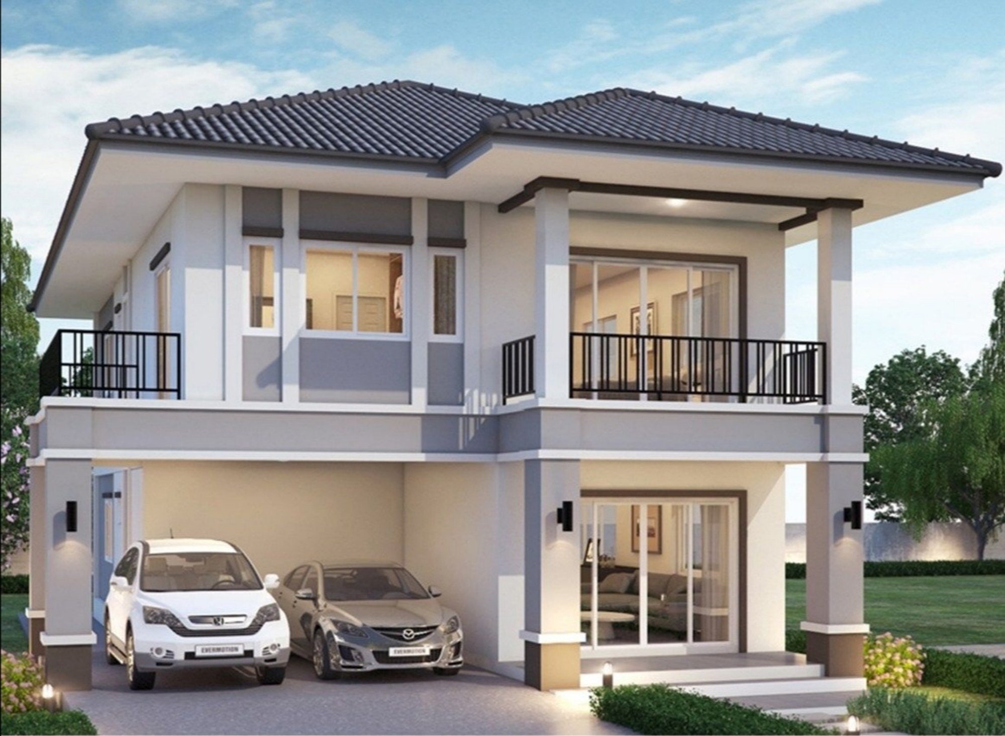 2 Storey Bungalow House Design