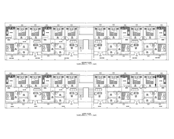 Apartment Plans Two Story Complex House Plans Building - Etsy
