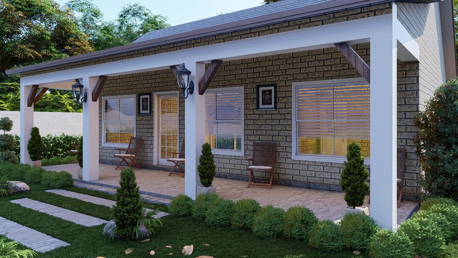 Modern Farmhouse Plans 2 Bedroom & 2 Bathroom With Free - Etsy