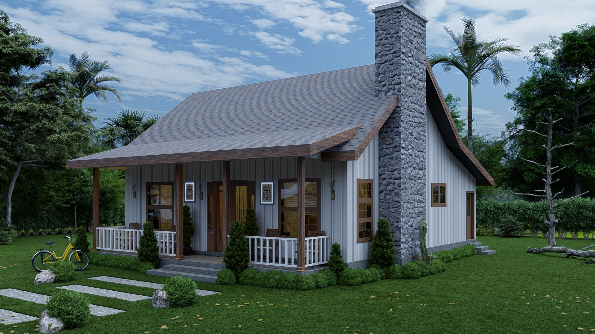 Modern Tiny Farmhouse Plans 1 Bedroom & 1 Bathroom With Free - Etsy