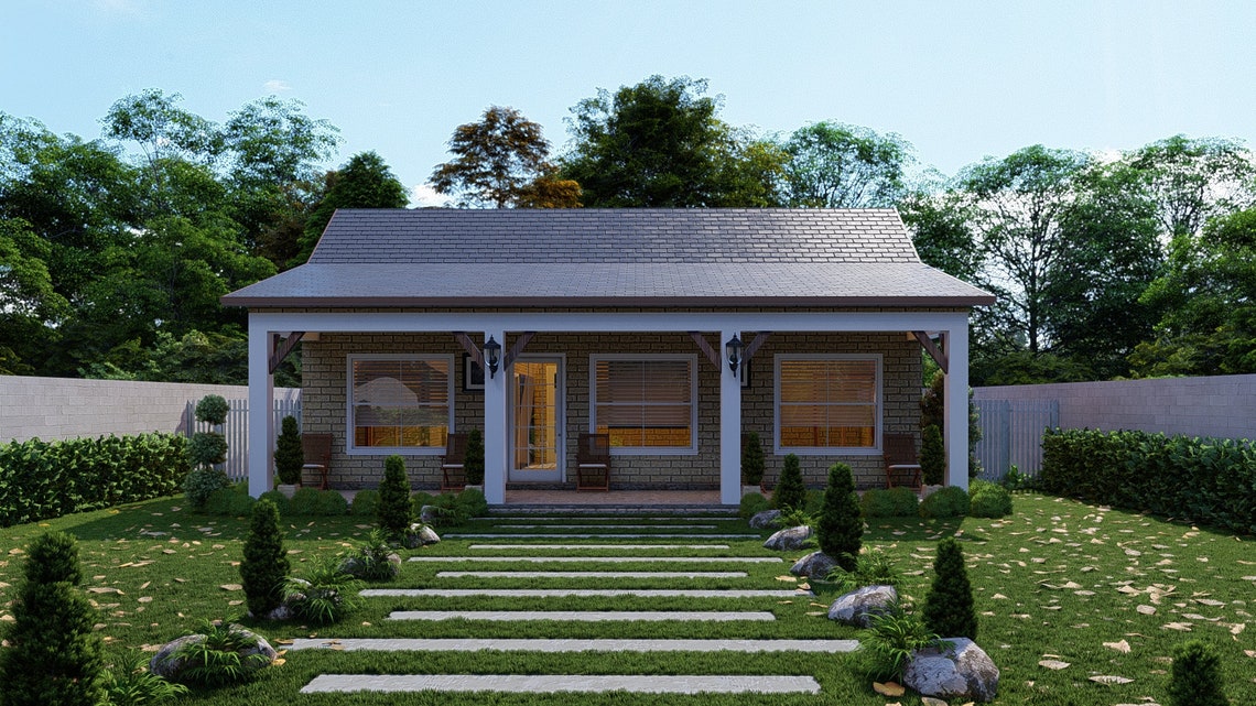 Modern Farmhouse Plans 2 Bedroom & 2 Bathroom With Free - Etsy