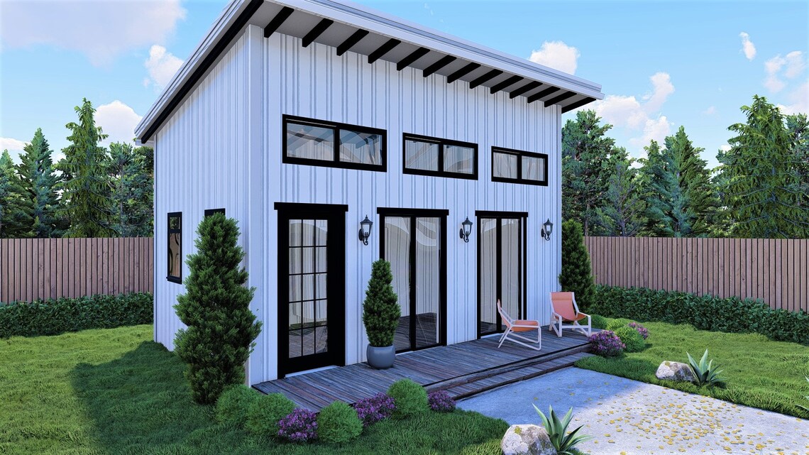 Custom Tiny Cabin Plan 1 Bedroom & 1 Bathroom With Free - Etsy