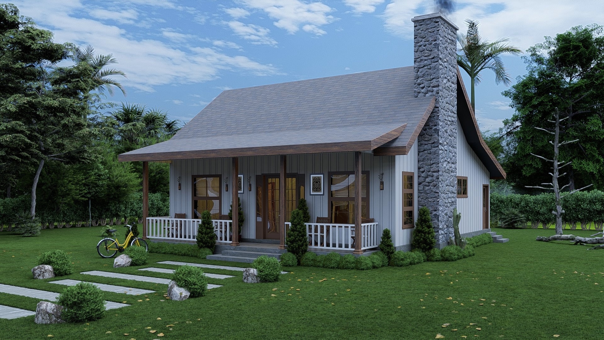 Modern Tiny Farmhouse Plans 1 Bedroom & 1 Bathroom With Free - Etsy