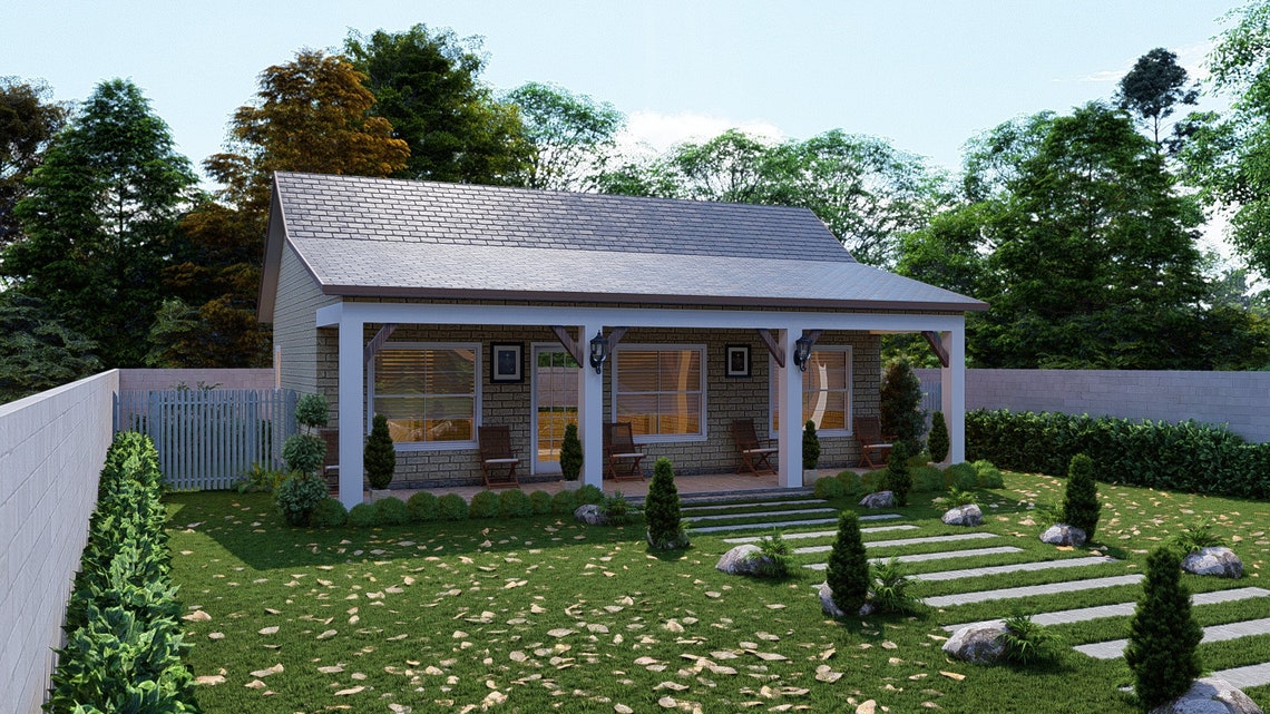 Modern Farmhouse Plans 2 Bedroom & 2 Bathroom With Free - Etsy