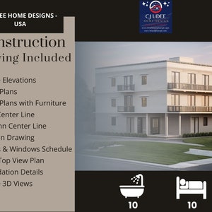49x45 Custom 10 Unit Apartment Complex Plan With Valuable CAD File - Etsy