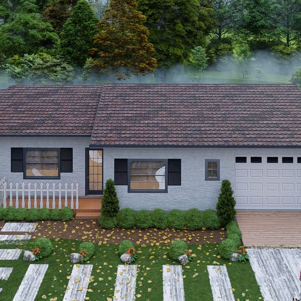 Modern Farmhouse Plans - Etsy