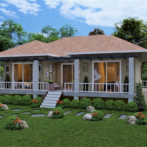 Modern Farmhouse Plans 2 Bedroom & 2 Bathroom With Free - Etsy