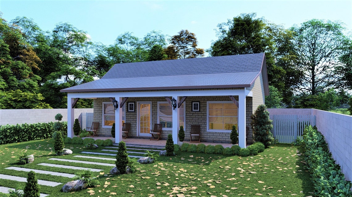 Modern Farmhouse Plans 2 Bedroom & 2 Bathroom With Free - Etsy