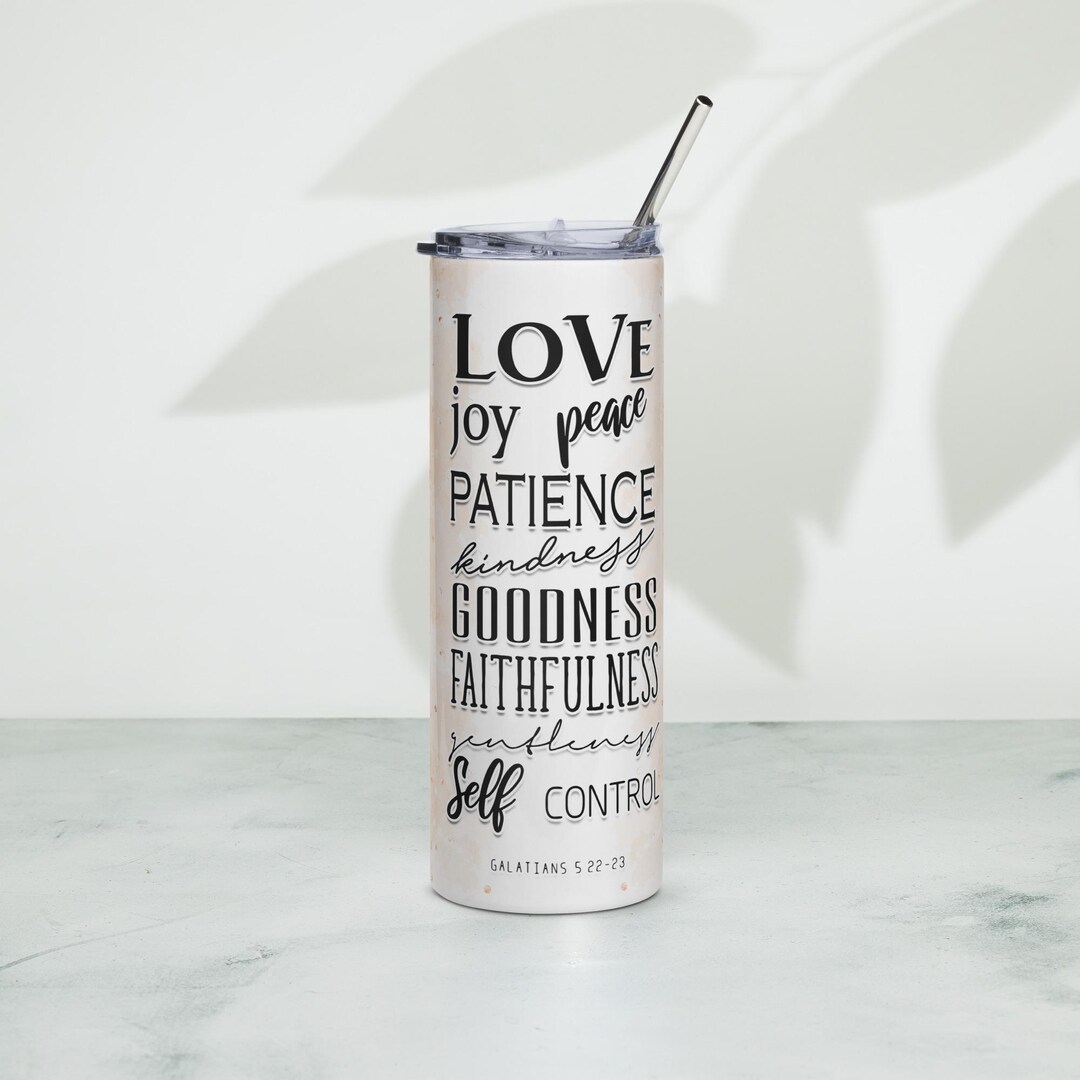 Fruit of the Spirit Prayer Bible Verse Jesus Stainless Steel Christian ...