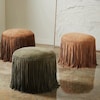 Handmade Leather Pouf | Unique Natural Cowhide Decor - 18x18x19'' - Etsy