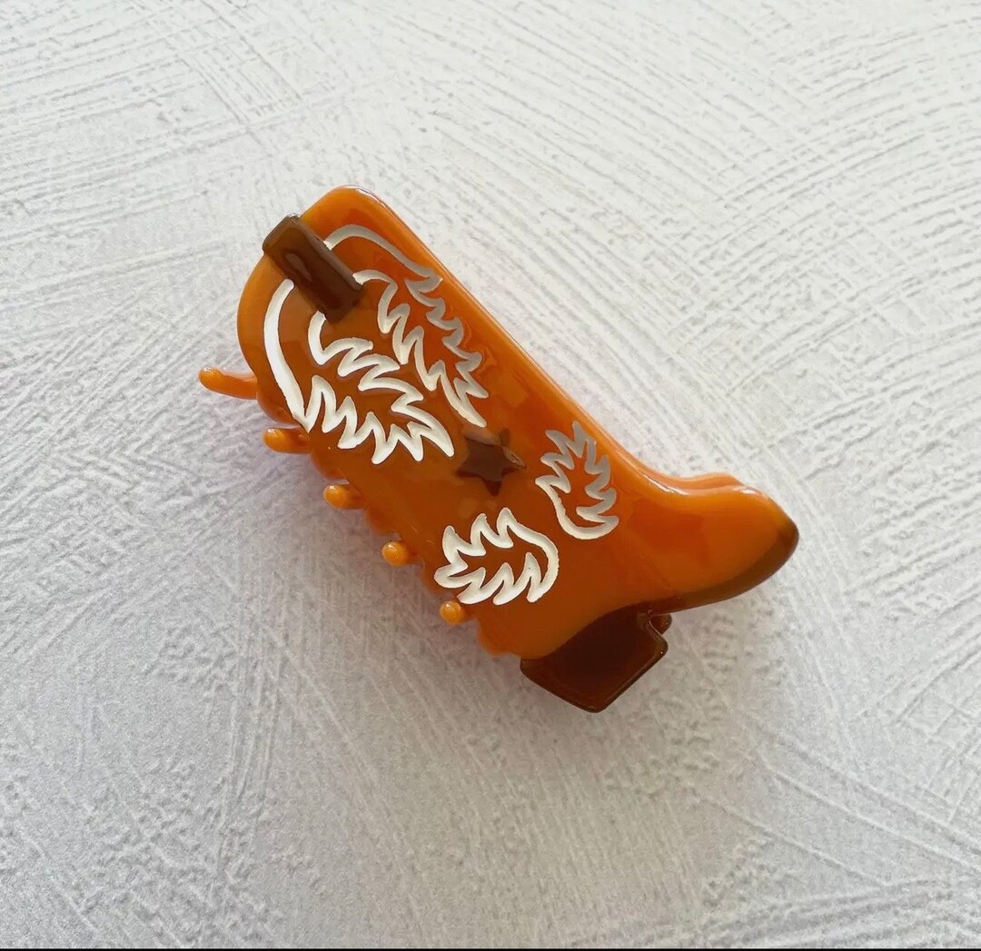 Cowgirl Boot Hair Clip, Hair Claw, Cowboy Boot Hair Clip, Western Boot ...