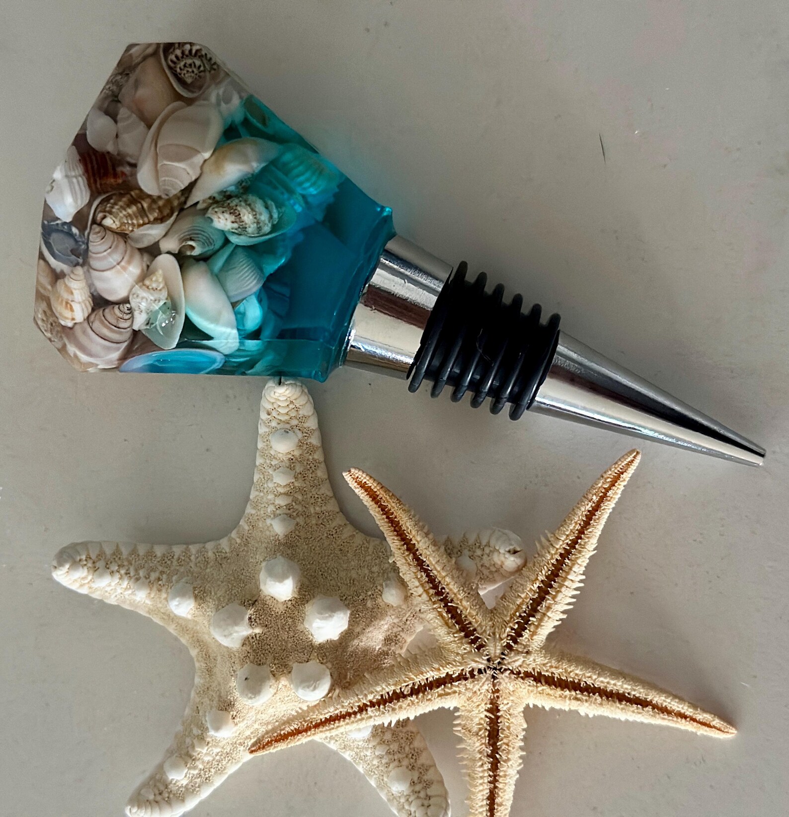 Beach Theme Resin Bottle Stopper - Etsy