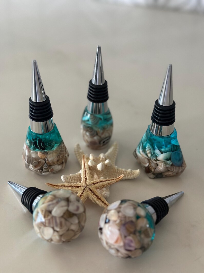 Beach Theme Resin Bottle Stopper - Etsy