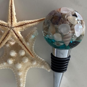 Beach Theme Resin Bottle Stopper - Etsy