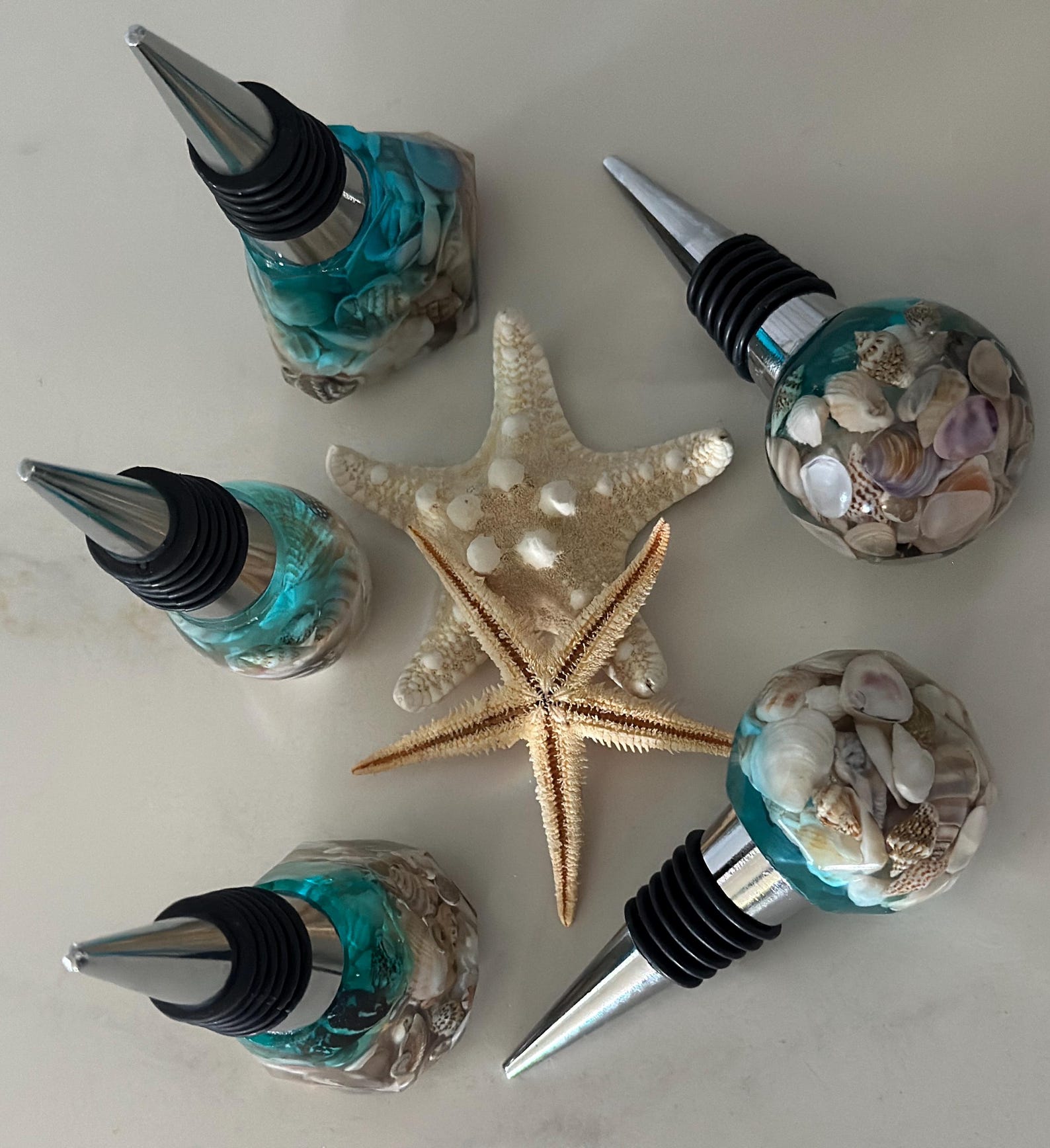 Beach Theme Resin Bottle Stopper - Etsy