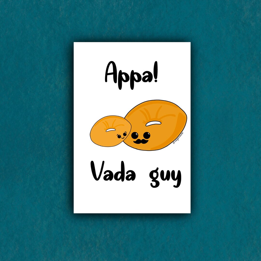 Appa! Vada Guy | Father’s Day Card | Handmade | A6 - Etsy