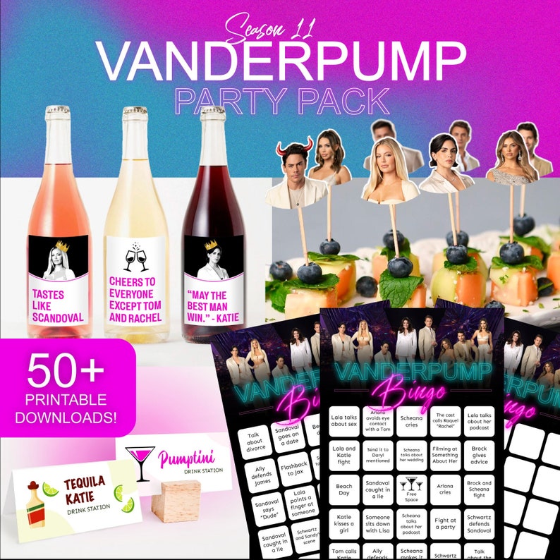 Vanderpump Rules Watch Party Season 11 PRINTABLE DOWNLOADS, Bingo, Food ...
