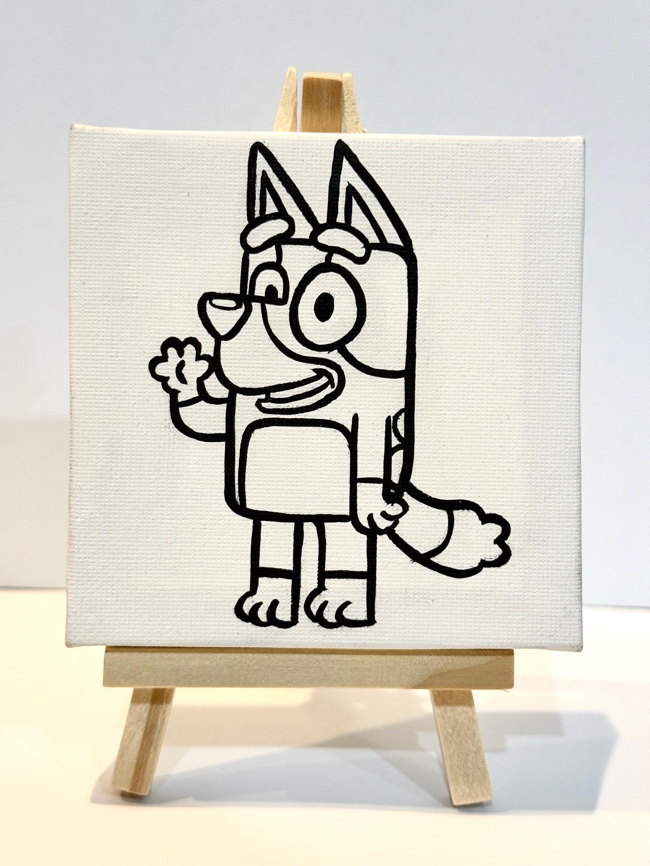 Bluey | Hand-drawn Canvas | Outlined Canvas | DIY Paint Kit | Paint ...