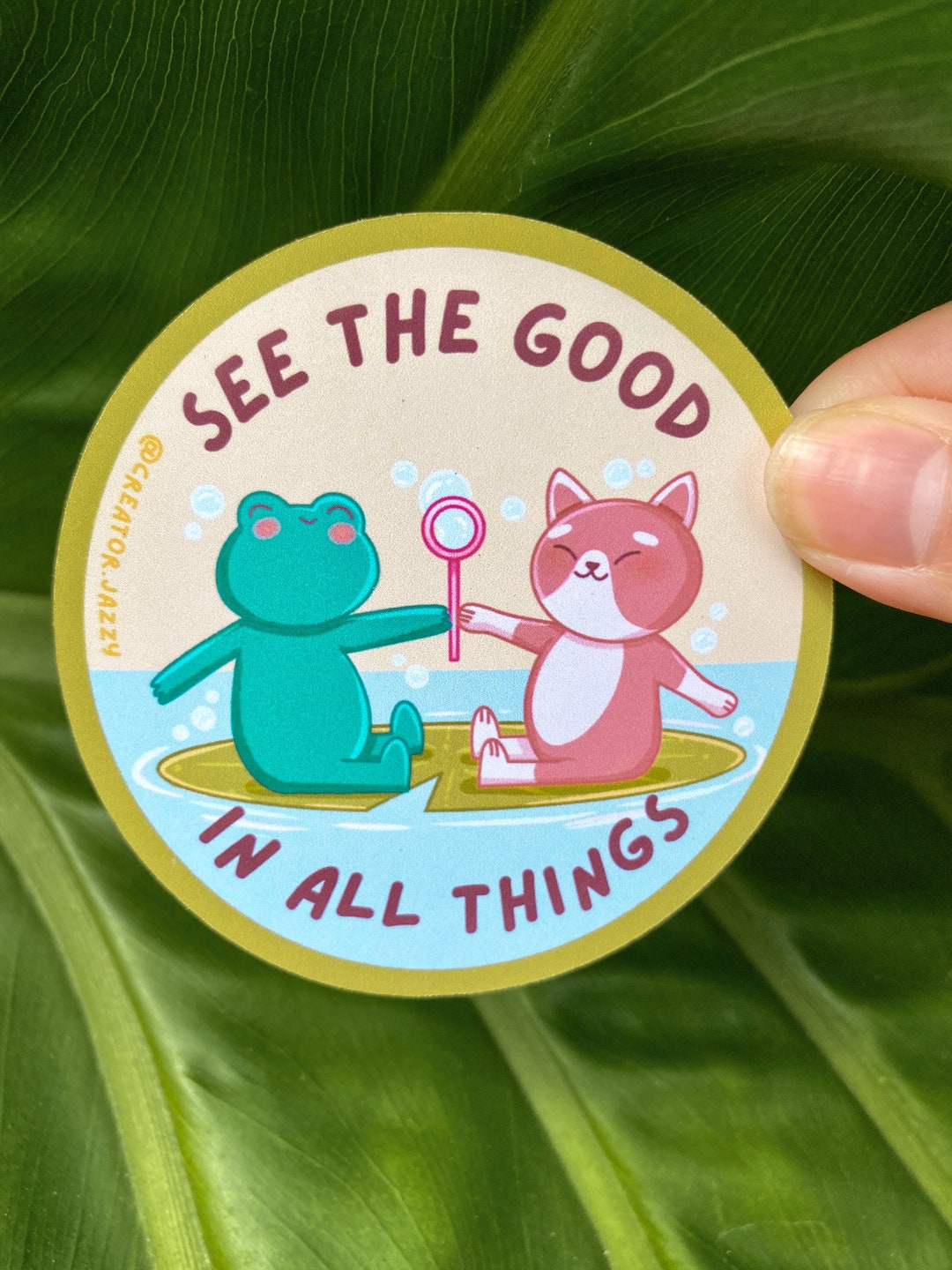 Shiba Inu & Frog STICKER || Cute Frog Sticker, Kawaii Dog Decal ...