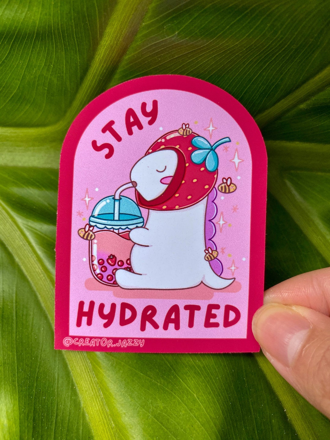 Boba Waboo (dino) STICKER || Kawaii Bubble Tea Sticker, Dinosaur ...