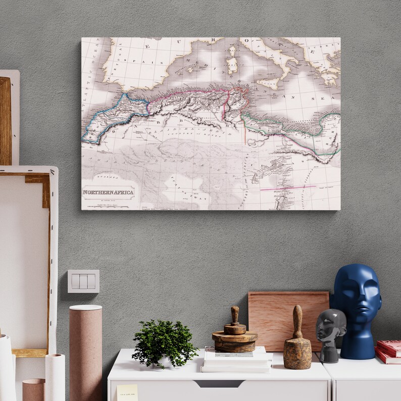 Vintage Old Morocco Map 1830 Old Map of Morocco Historical Antique ...