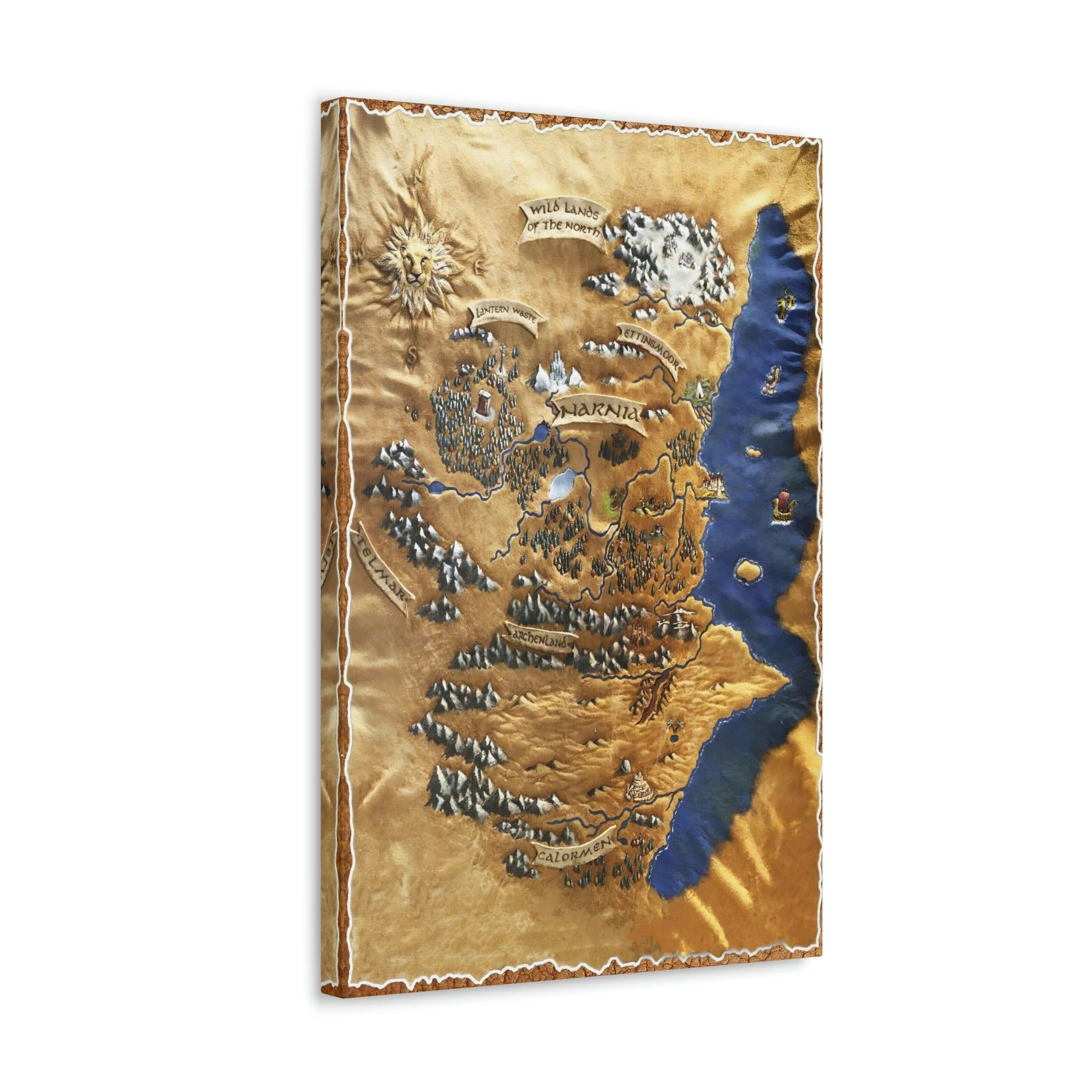 The Chronicles of Narnia Map Canvas Print Map of Narnia and the ...