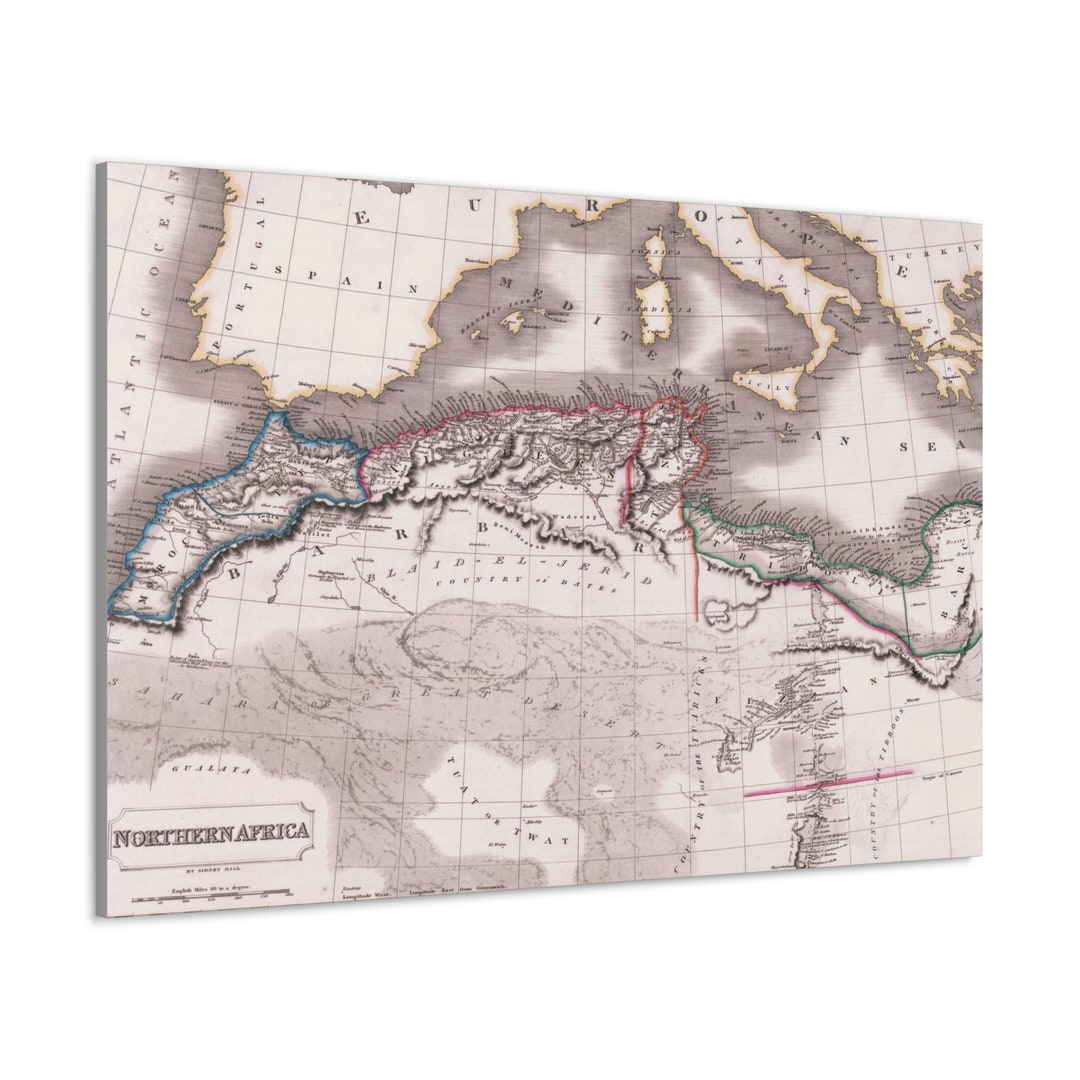 Vintage Old Morocco Map 1830 Old Map of Morocco Historical Antique ...