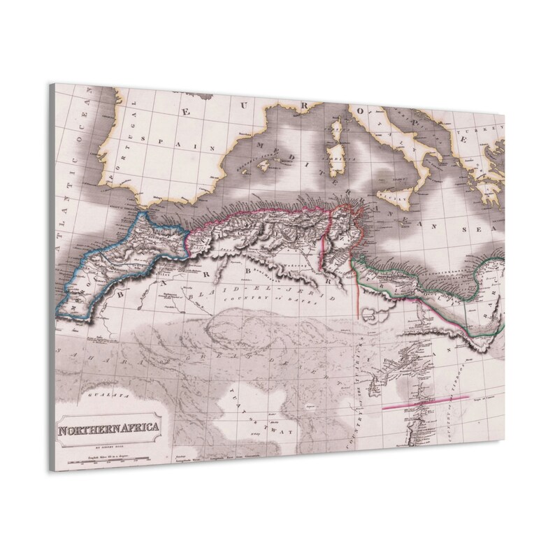 Vintage Old Morocco Map 1830 Old Map of Morocco Historical - Etsy