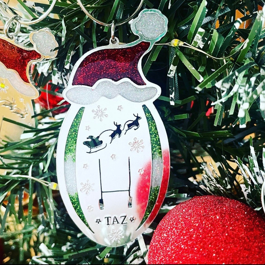 Rugby Christmas Ornament Rugby Gifts for Girls Boys Men - Etsy UK