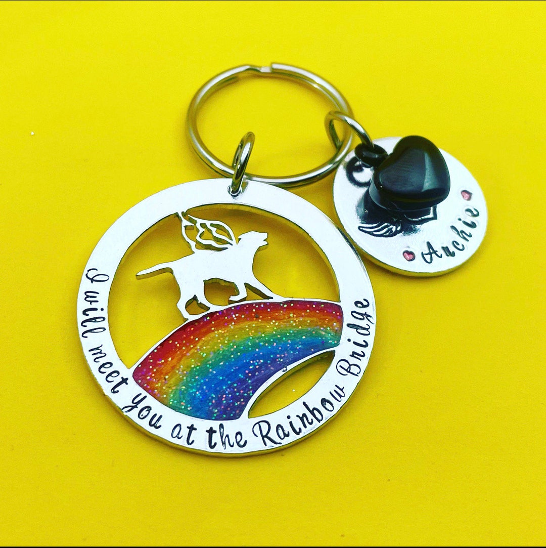 Labrador Keychain Labrador Urn Rainbow Bridge Dog Keyring - Etsy