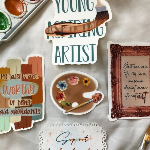 Artist Sticker Pack Waterproof Art Stickers Art - Etsy