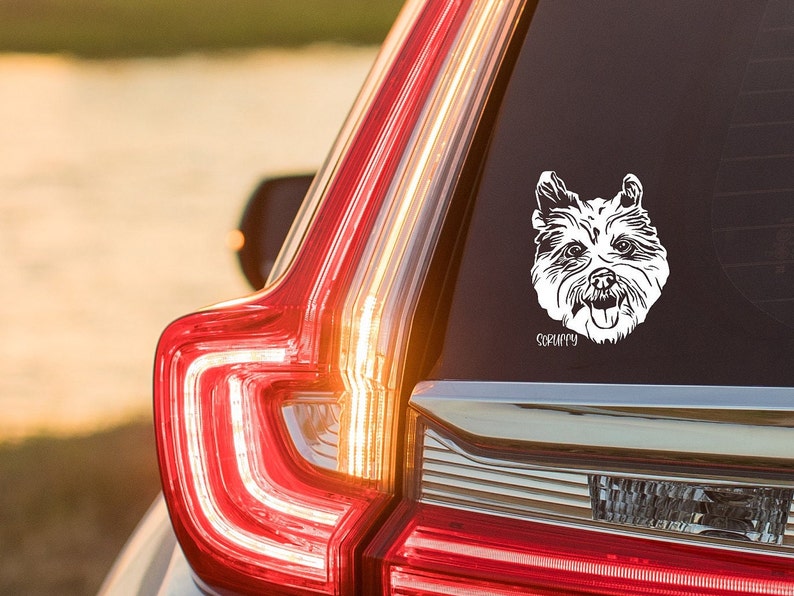 Custom Pet Portrait Car Decal, Personalized Dog Car Sticker, Cat Decal ...