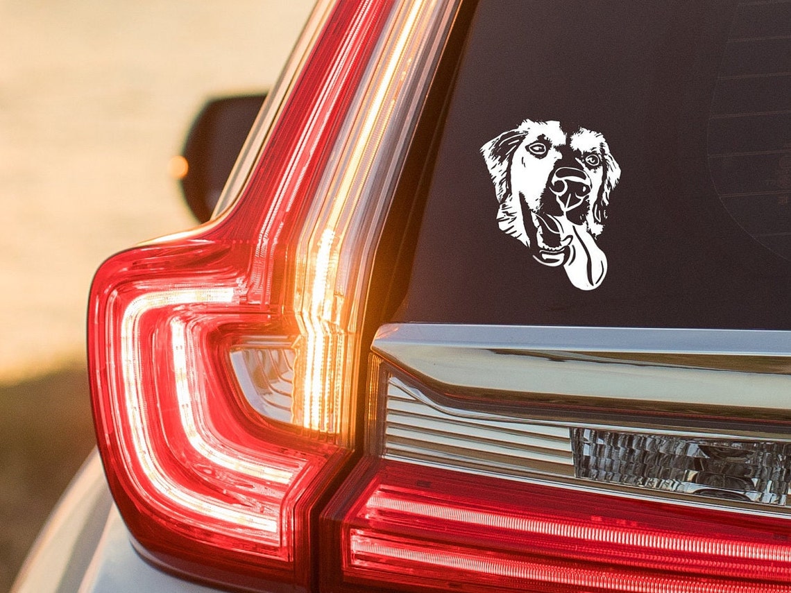 Custom Pet Portrait Car Decal Personalized Dog Car Sticker - Etsy