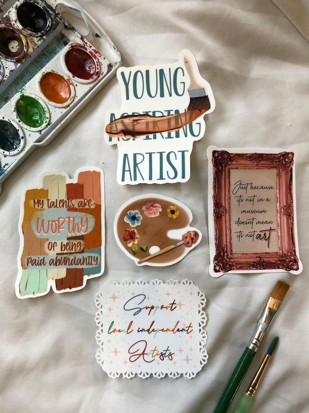 Artist Sticker Pack Waterproof, Art Stickers, Art Affirmations, Paint ...