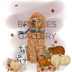 Digital Download Fall Dog Wall Art, Pumpkin Patch Dog Decor,halloween ...