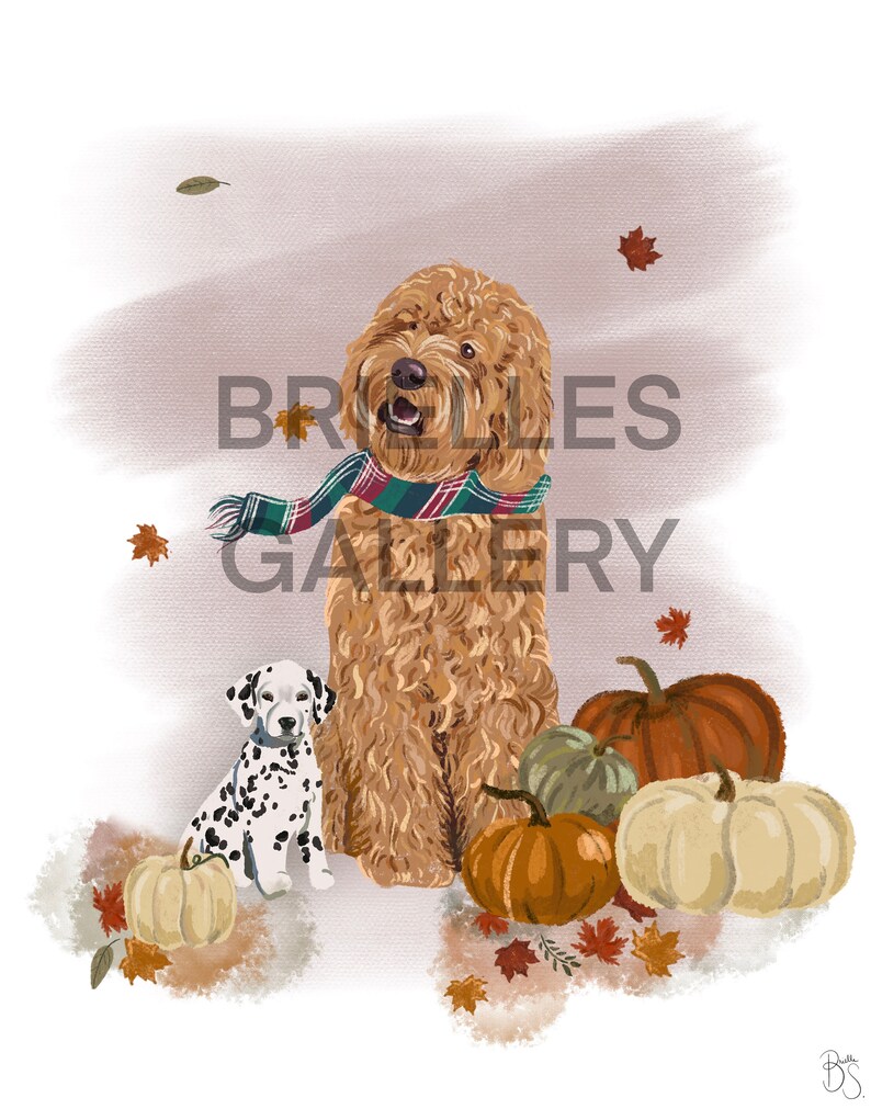 Digital Download Fall Dog Wall Art, Pumpkin Patch Dog Decor,halloween ...