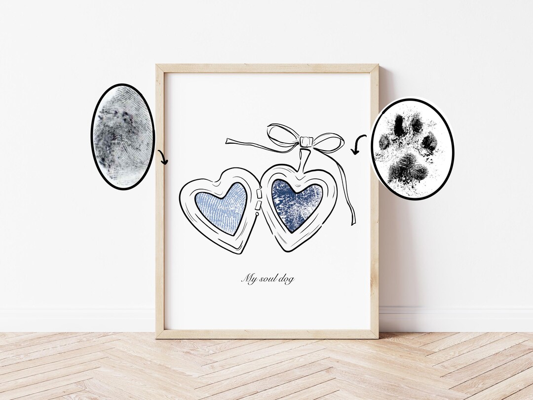 Custom Paw Print Fingerprint Color Locket, Pet Loss, Quote, Pet Loss ...