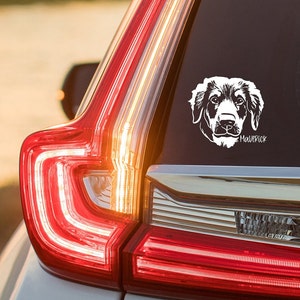 Custom Pet Portrait Car Decal, Personalized Dog Car Sticker, Cat Decal ...